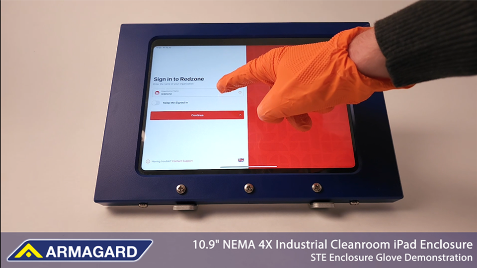 NEMA 4X Industrial Cleanroom iPad Enclosure | Armagard Ltd